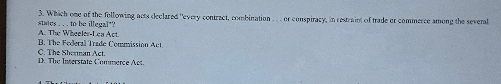 Solved Which one of the following acts declared "every | Chegg.com