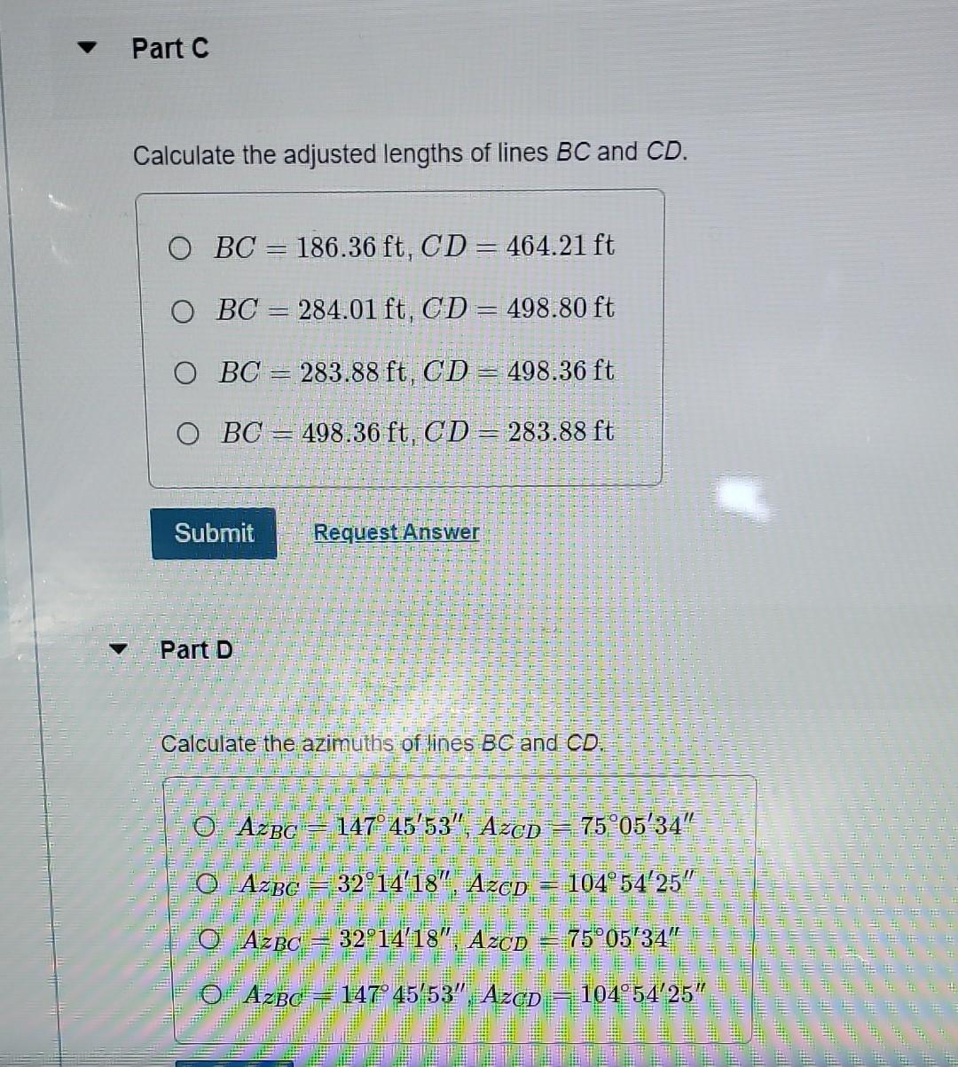 Solved Using the compass (Bowditch) rule, adjust the | Chegg.com