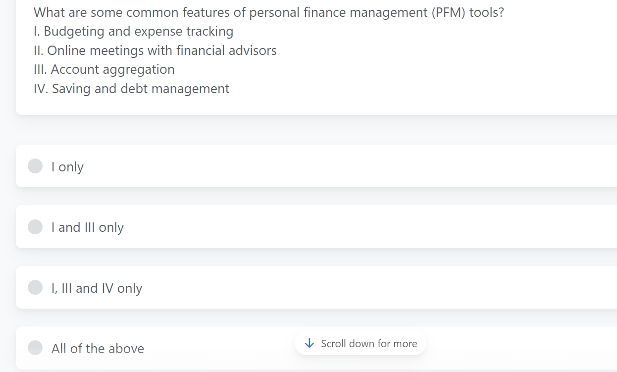 Solved What are some common features of personal finance | Chegg.com