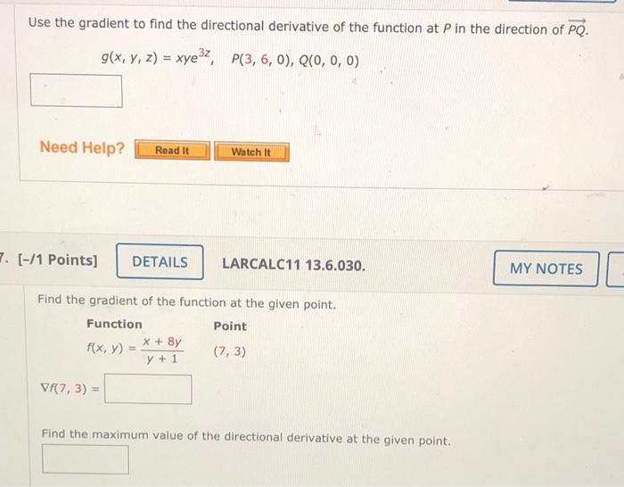 Solved Use Theorem 13.9 to find the directional derivative | Chegg.com