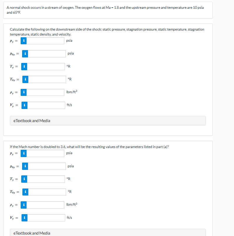 Solved A normal shock occurs in ﻿a stream of ﻿oxygen. The | Chegg.com