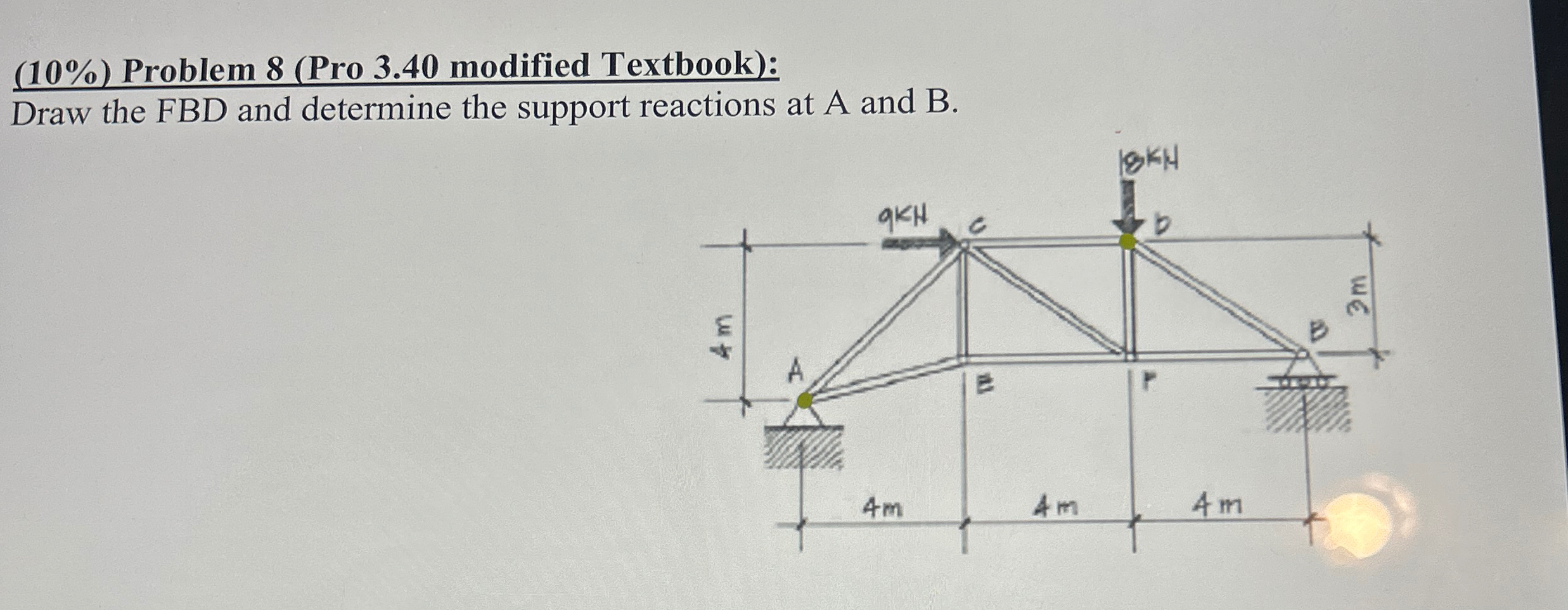 Solved (10%) ﻿Problem 8 (Pro 3.40 ﻿modified Textbook):Draw | Chegg.com