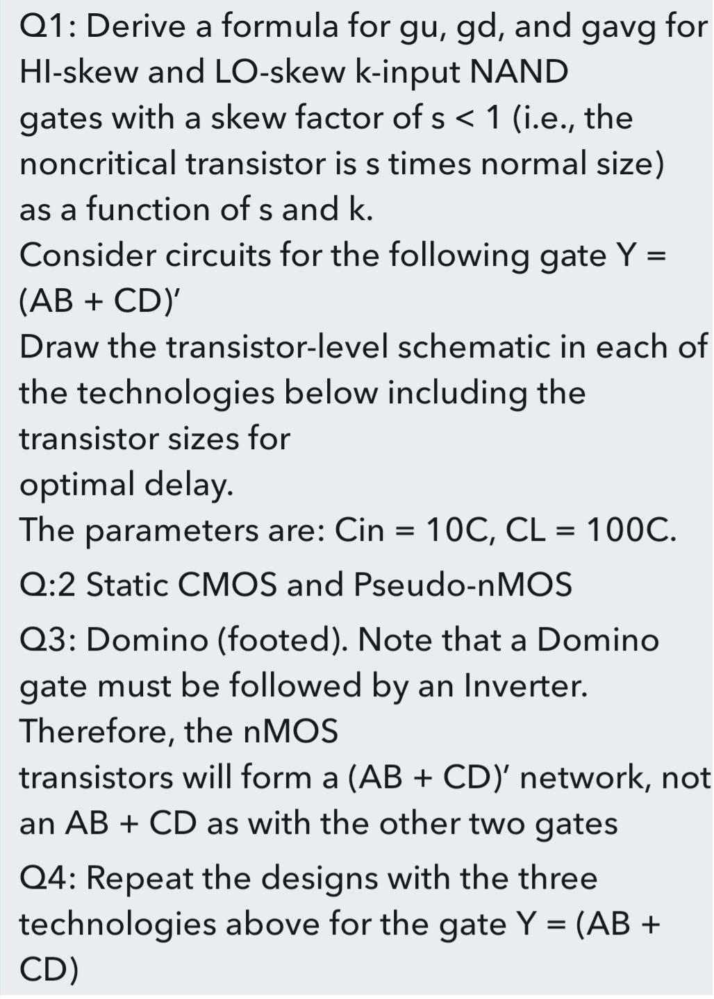 Solved a = Q1: Derive a formula for gu, gd, and gavg for | Chegg.com