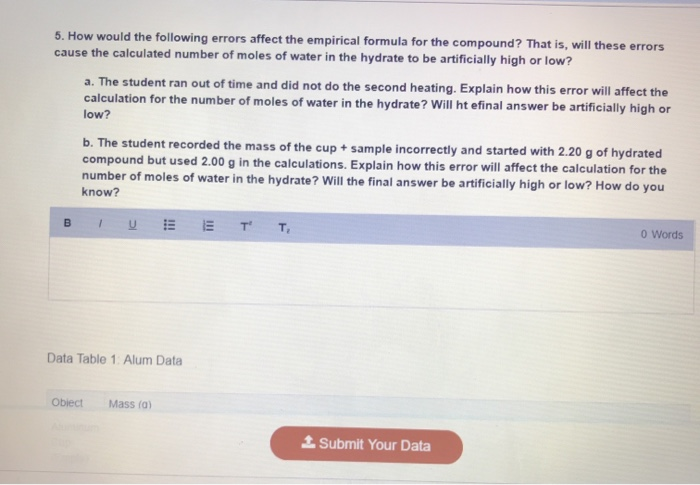 Data Table 2: VSEPR Names and Atoms Molecule # of | Chegg.com