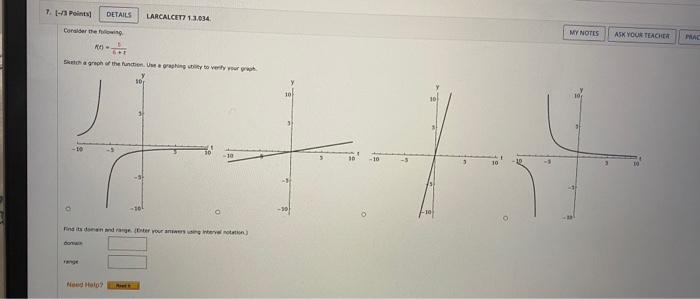 Solved DETAILS LARCALCET 11.634. Corder the MY NOTES ASK | Chegg.com
