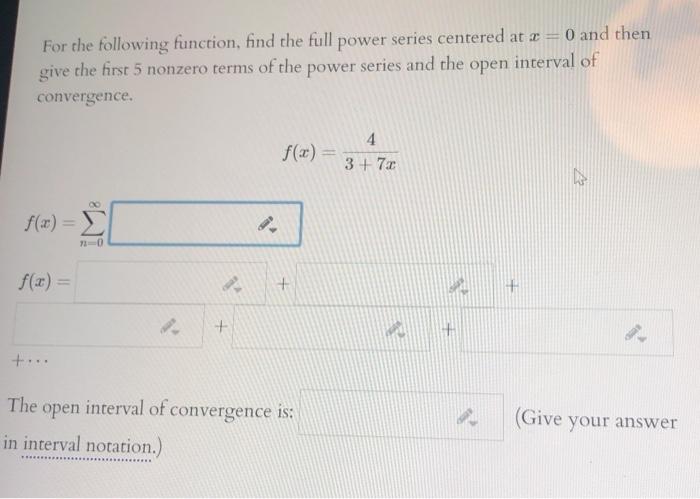 Solved For the following function, find the full power | Chegg.com