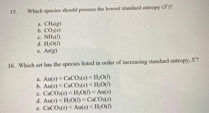 10. Which process is accompanied by a decrease in the | Chegg.com