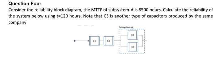 Solved Question Four Consider the reliability block diagram, | Chegg.com