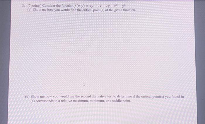 Solved 3. [7 points] Consider the function | Chegg.com