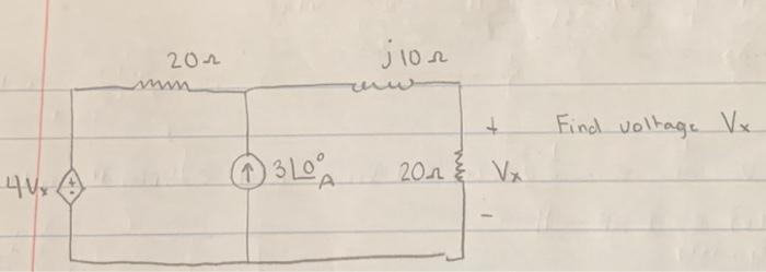Solved Find voltage Vx | Chegg.com
