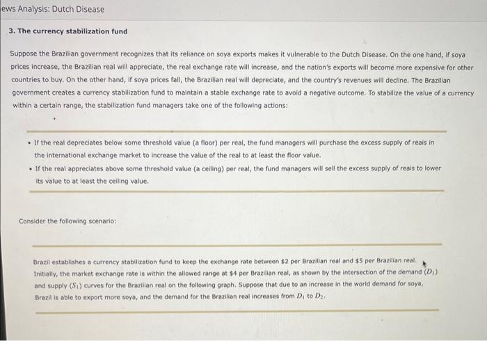 Solved 3. The currency stabilization fund Suppose the | Chegg.com