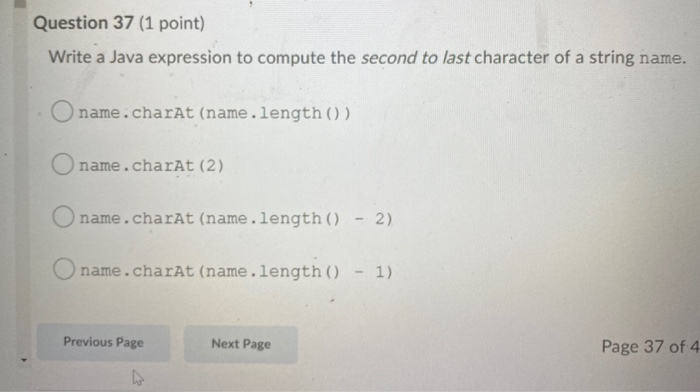 Solved Question 37 (1 point) Write a Java expression to | Chegg.com
