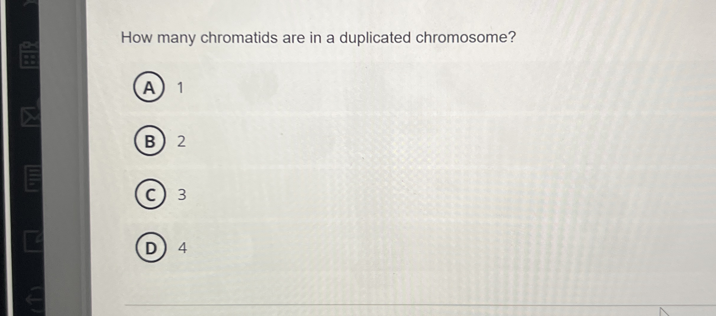 Solved How many chromatids are in a duplicated | Chegg.com