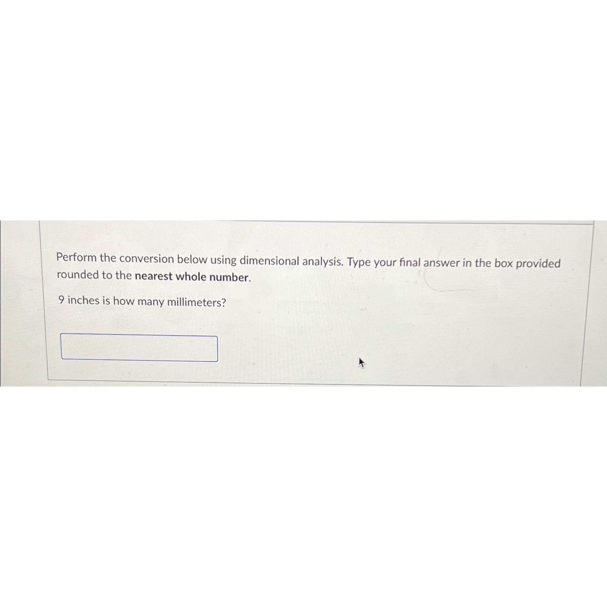 Solved Perform the conversion below using dimensional | Chegg.com