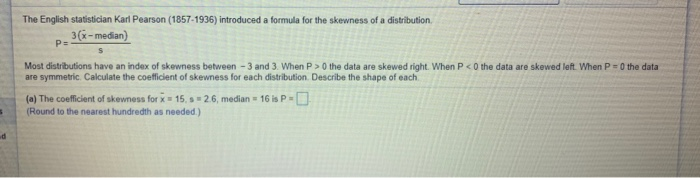 Solved The English statistician Karl Pearson (1857-1936) | Chegg.com