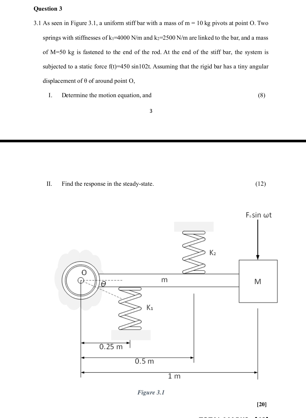 Solved Question 33.1 ﻿As seen in Figure 3.1, ﻿a uniform | Chegg.com