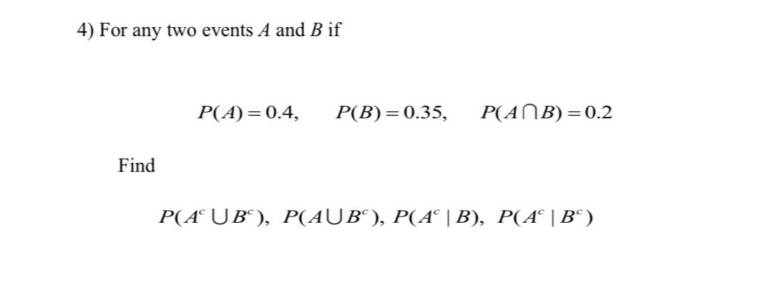 Solved For any two events A and B | Chegg.com