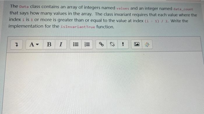 Solved The Data class contains an array of integers named | Chegg.com