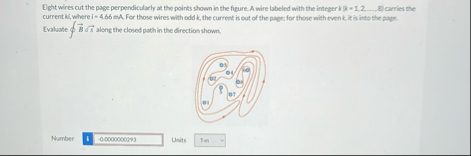 Solved Eqht wires cut the page perpendicularly at the points | Chegg.com