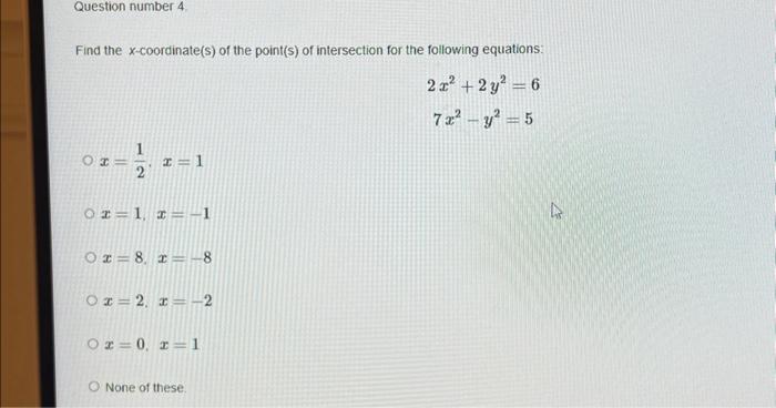 Solved Find the x-coordinate(s) of the point(s) of | Chegg.com