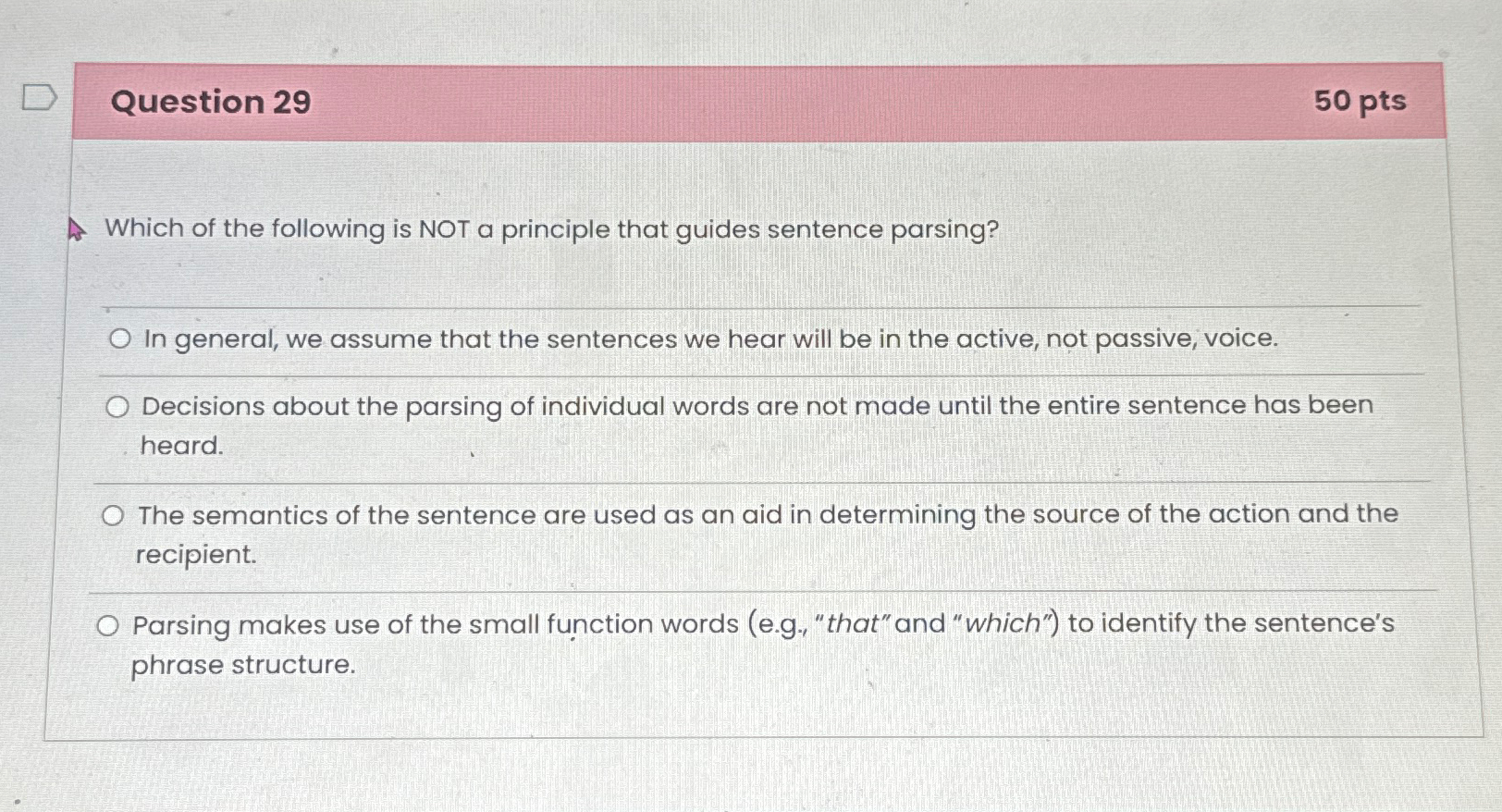 Solved Question 2950 ﻿ptsWhich of the following is NOT a | Chegg.com