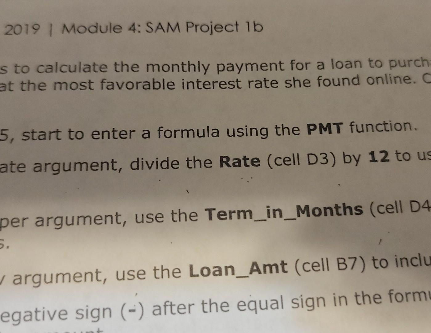 Solved y Cashman Excel 2019 | Module 4: SAM Project lb | Chegg.com