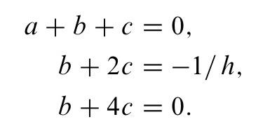 Solved a+b+c= 0, b +2c= -1/h, b + 4c = 0. | Chegg.com
