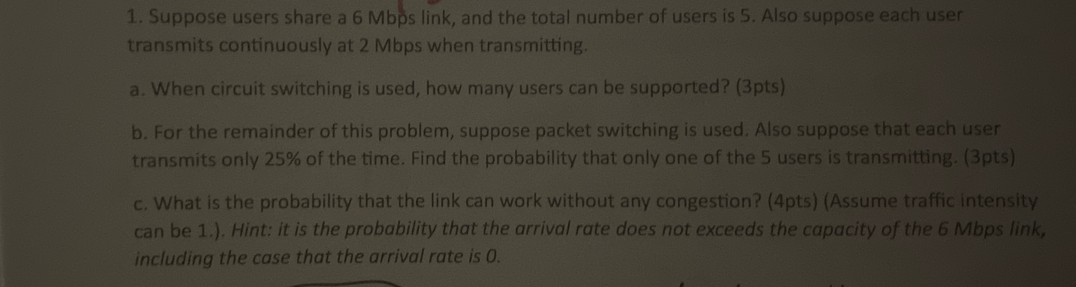 Solved Suppose users share a 6 Mbps link, and the total | Chegg.com Solved Suppose users share a 6 Mbps link, and the total | Chegg.com