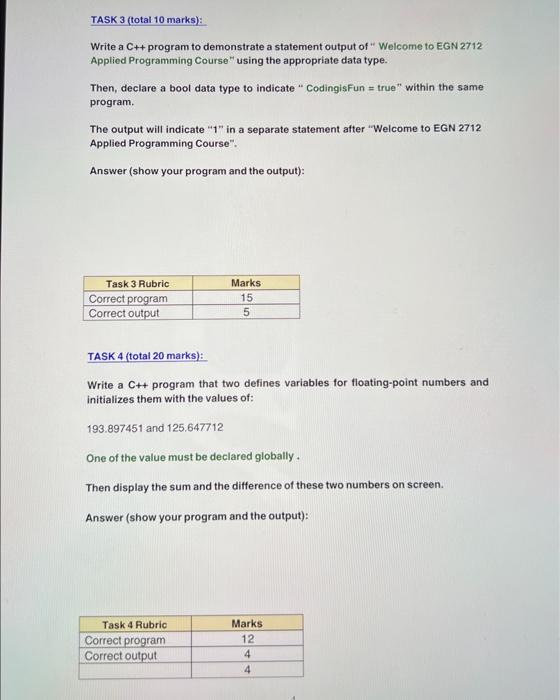 Solved Write A C Program That Demonstrates The Following