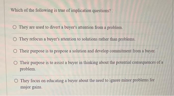 Solved Which of the following is true of implication | Chegg.com