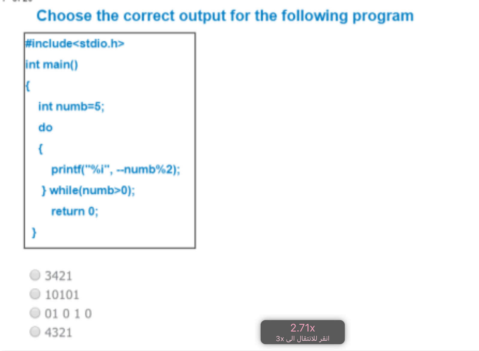 Solved Choose the correct output for the following | Chegg.com Solved Choose the correct output for the following | Chegg.com