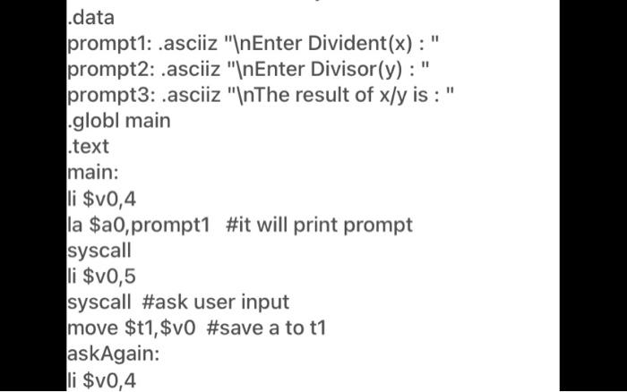 Solved Task #2 Sample Run of the task Write a MIPS assembly | Chegg.com