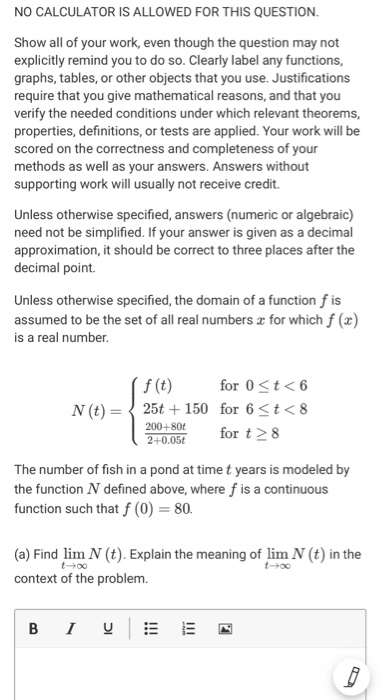 Solved NO CALCULATOR IS ALLOWED FOR THIS QUESTION. Show all | Chegg.com