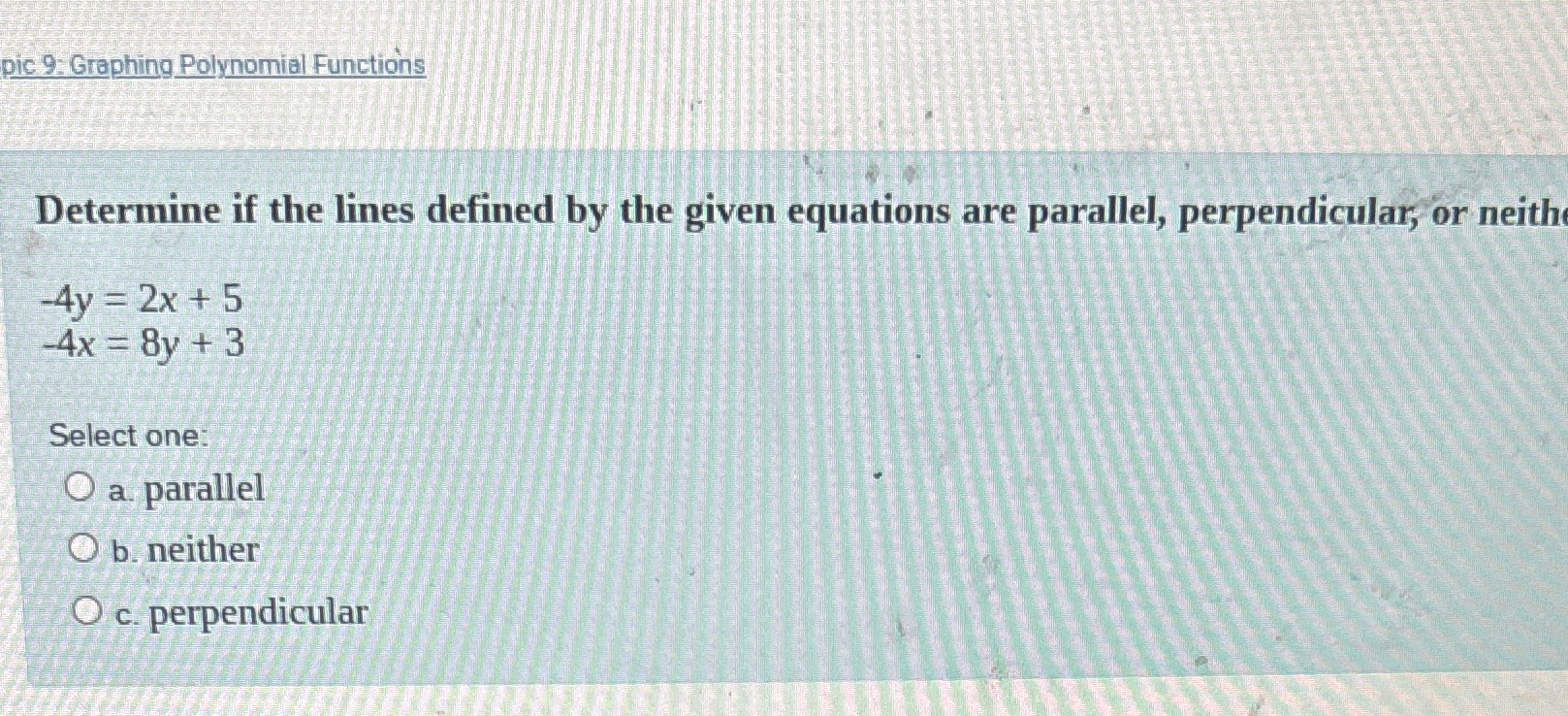 Solved pic 9: Graphing Polynomial FunctionsDetermine if the | Chegg.com