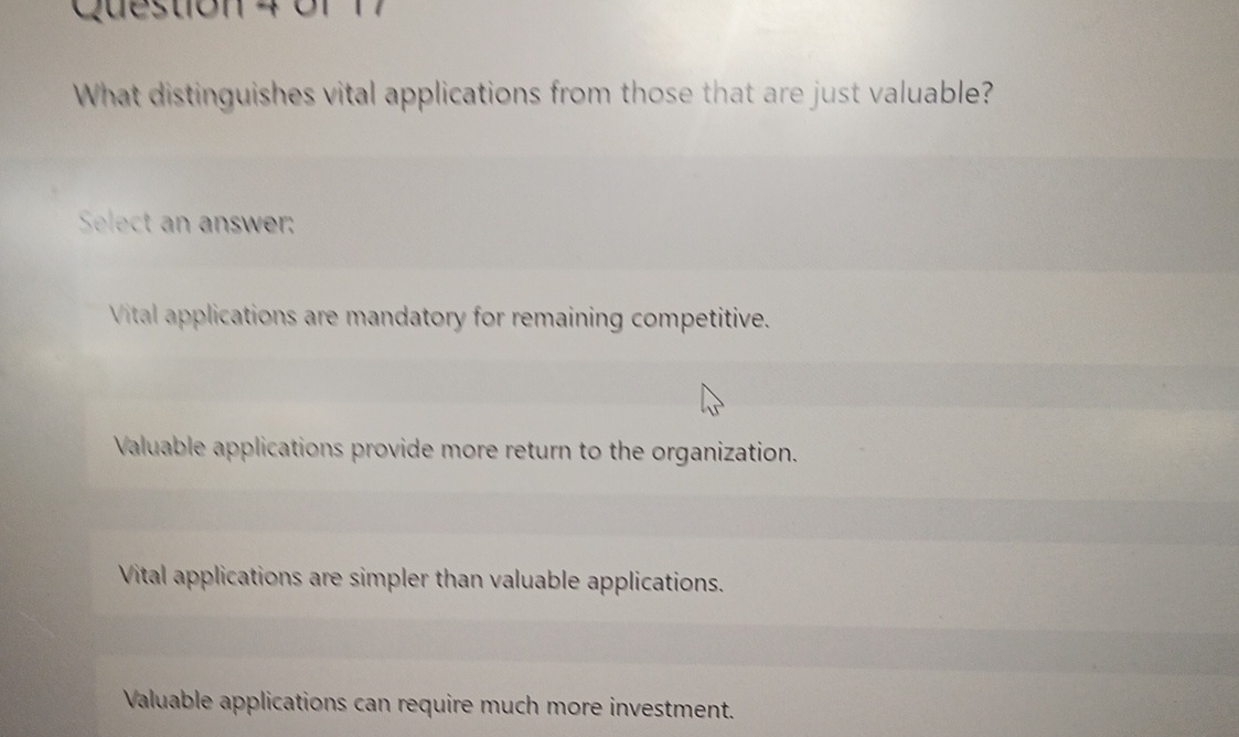 Solved What distinguishes vital applications from those that | Chegg.com