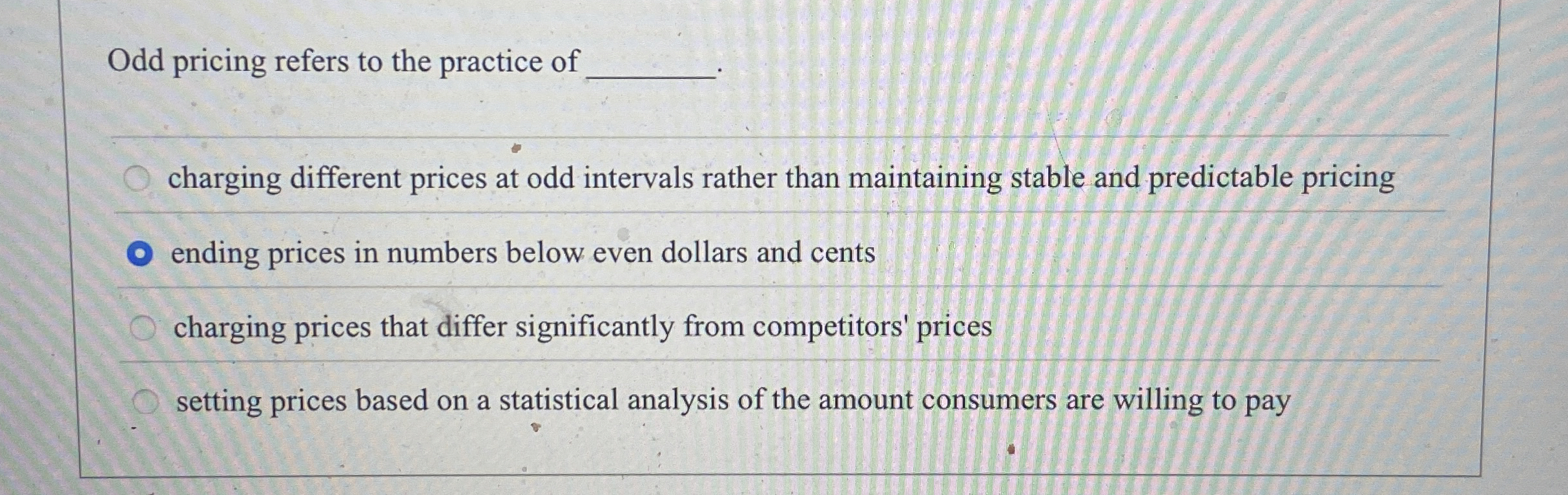 High Quality SOLUTION Odd pricing refers to the practice of q ...