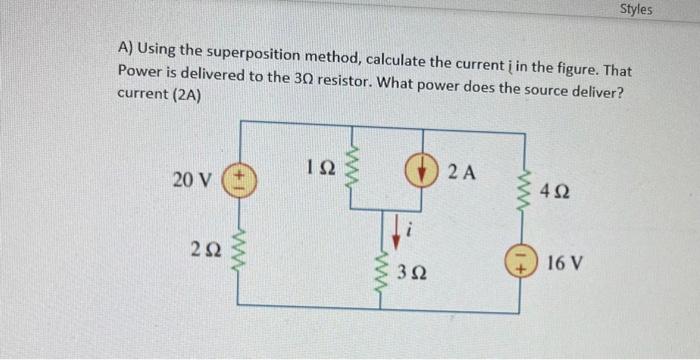 Solved A Using The Superposition Method Calculate The