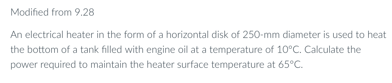 Solved Modified from 9.28An electrical heater in the form of | Chegg.com
