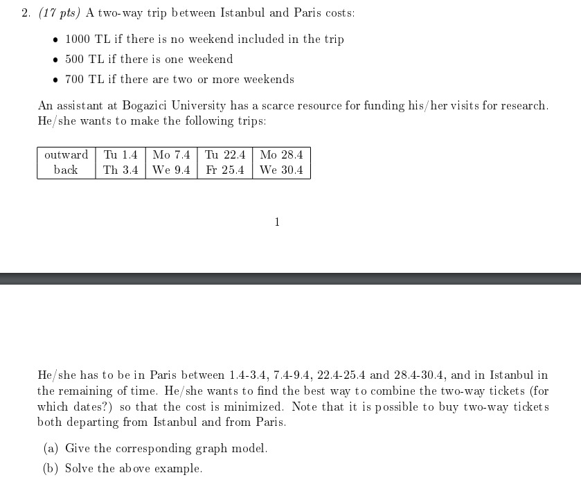 Solved Please Solve this without AI. ﻿A two-way trip between | Chegg.com