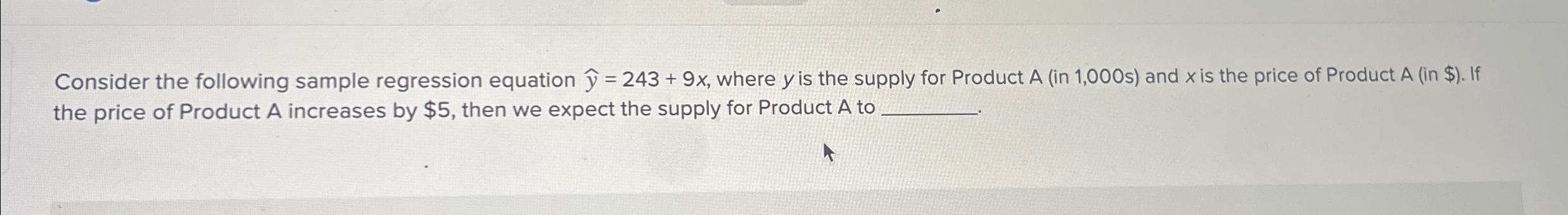 Solved Consider the following sample regression equation | Chegg.com
