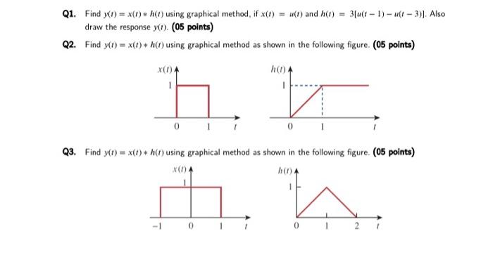 Solved 21. Find y(t)=x(t)∗h(t) using graphical method, if | Chegg.com
