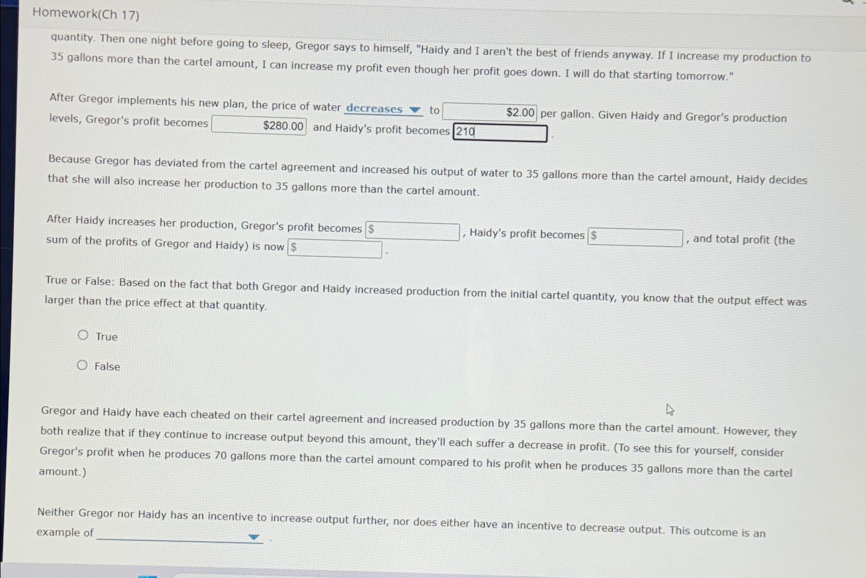 Solved Homework(Ch 17)quantity. Then one night before going | Chegg.com