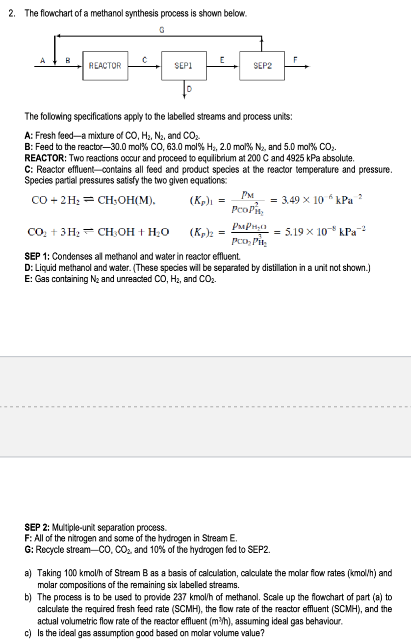 Solved SEP 2: Multiple-unit separation process.F: All of the | Chegg.com