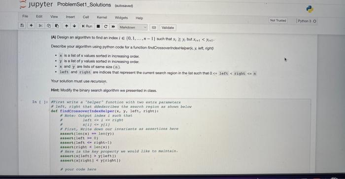 Solved Find Cross Over Indices It Is A Question From 