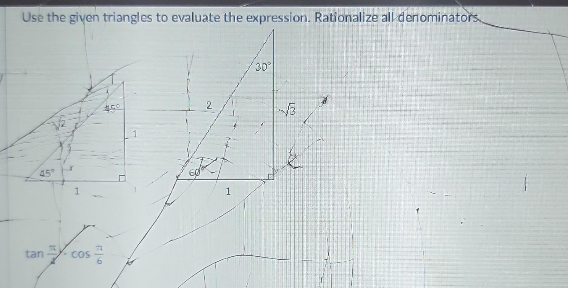 Solved Use the given triangles to evaluate the expression. | Chegg.com