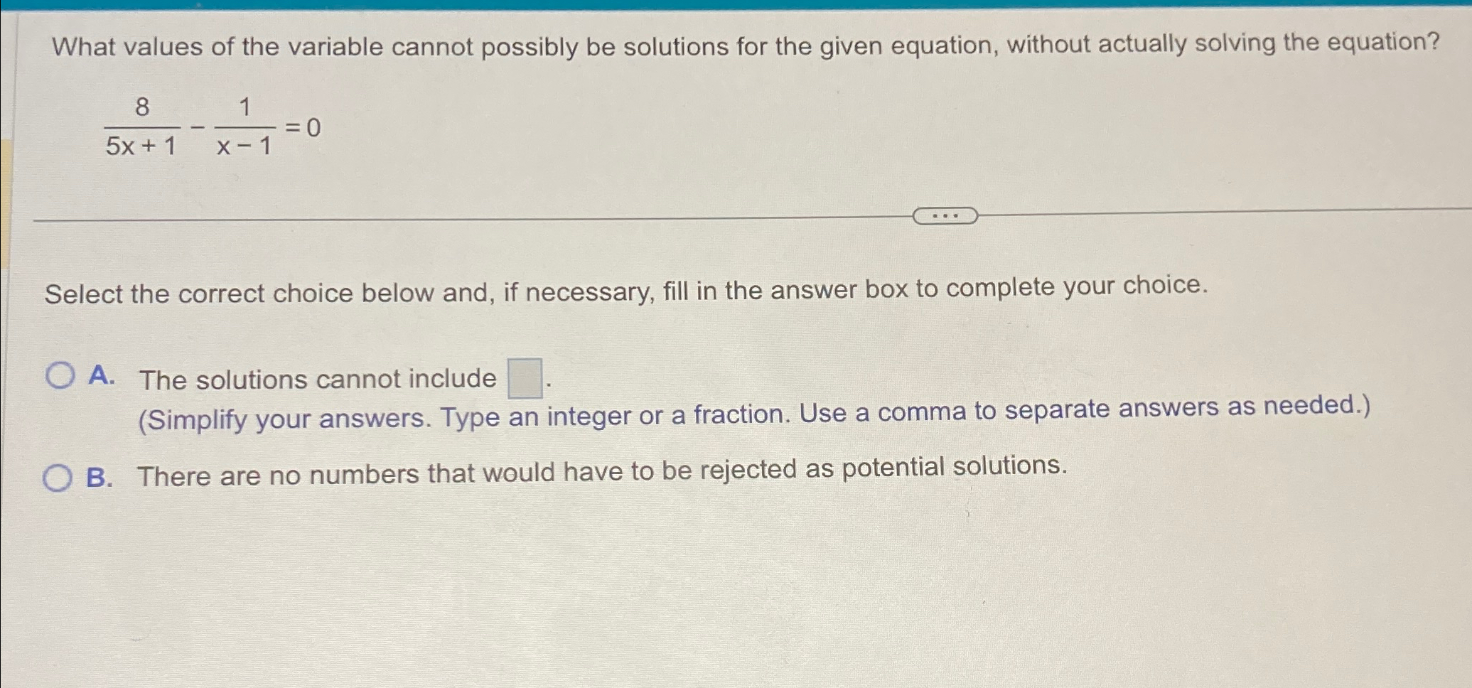 What values of the variable cannot possibly be | Chegg.com