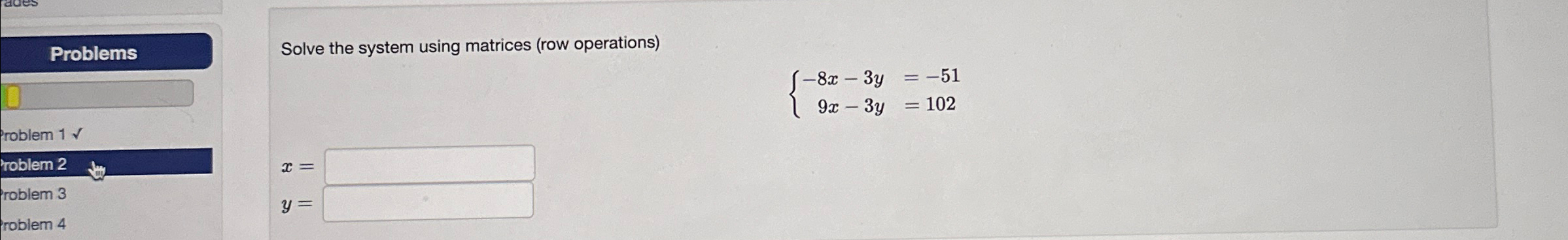 Solved Problems Problem 1 roblem 2roblem 3roblem 4Solve the | Chegg.com