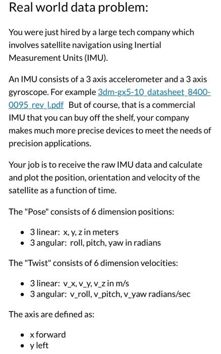 Solved Real world data problem: You were just hired by a | Chegg.com