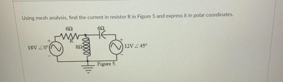 Solved Using mesh analysis, find the current in resistor R | Chegg.com