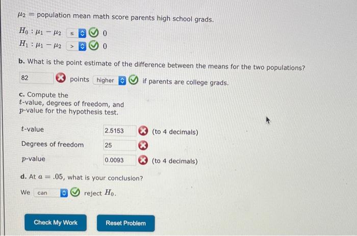 Solved The comparisons of Scholastic Aptitude Test (SAT) | Chegg.com